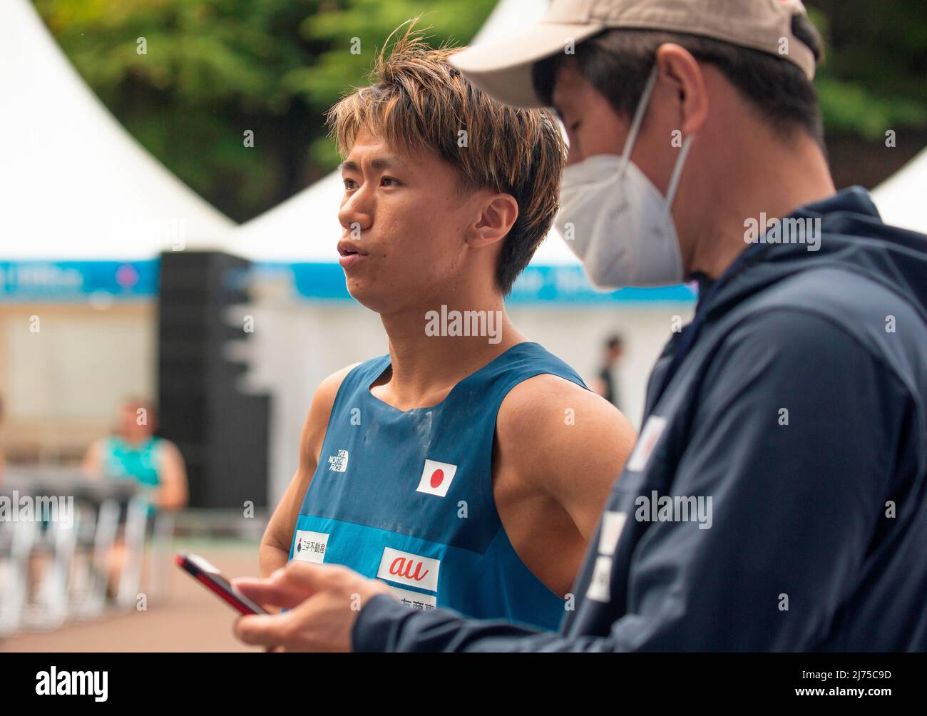 Yudai Ikeda (JPN), May 6, 2022 - Sport Climbing : Men's Speed qualification during the IFSC ...