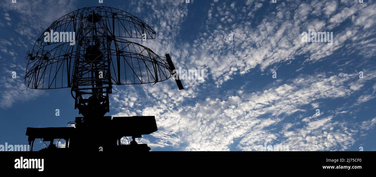 Air defense radars of military mobile anti aircraft systems, modern ...