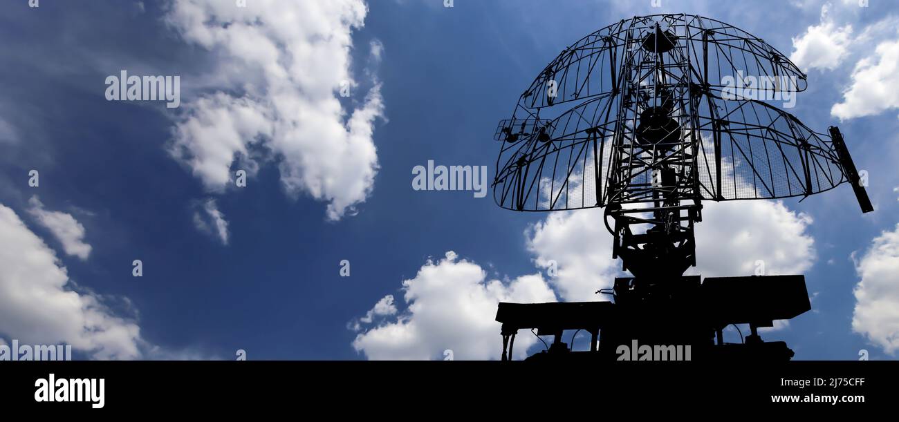 Air defense radars of military mobile anti aircraft systems, modern ...