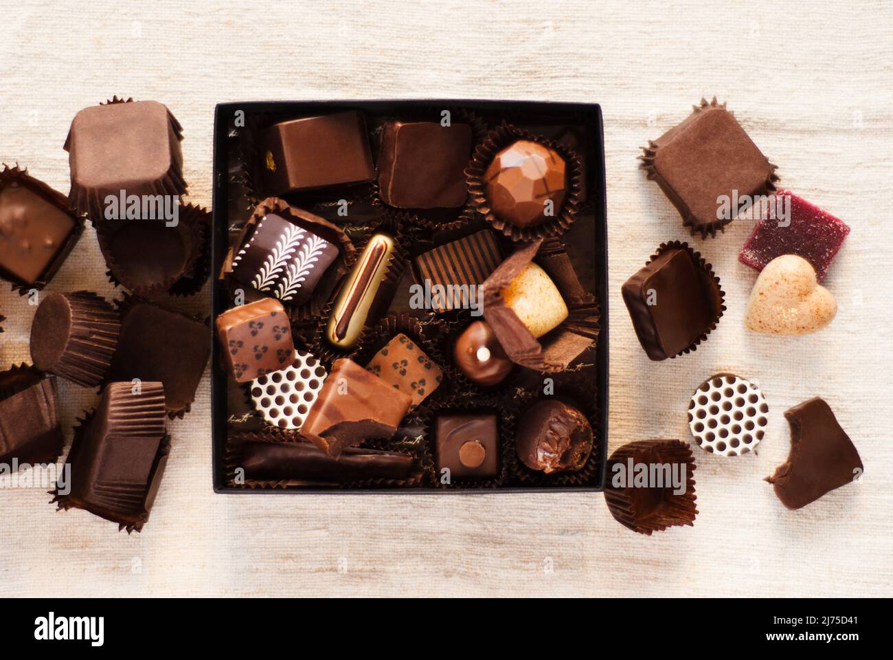 Gourmet. mixed chocolates Stock Photo - Alamy