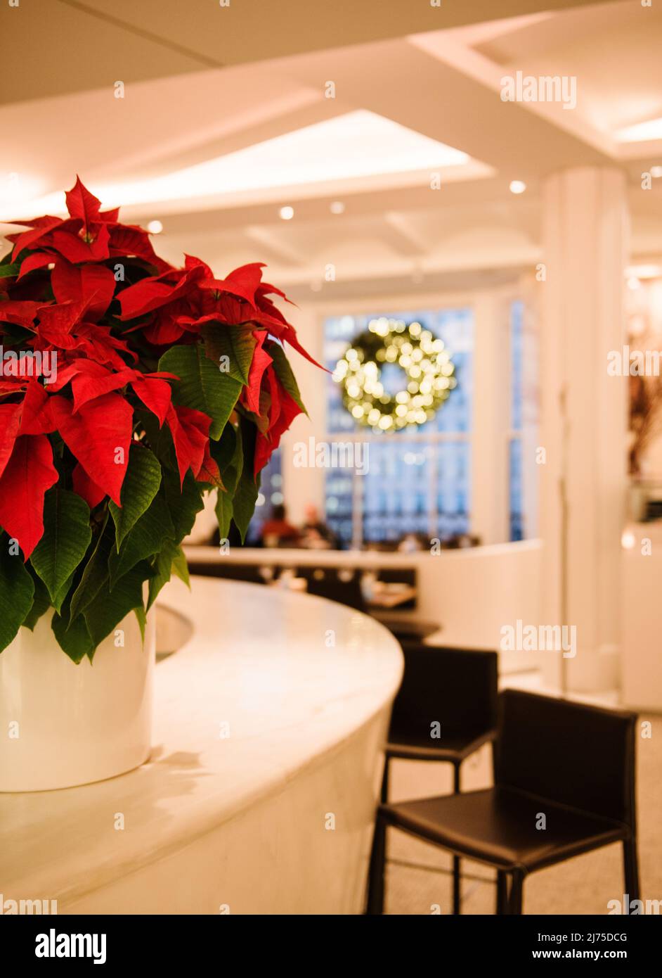 Christmas restaurant interior hi-res stock photography and images - Alamy