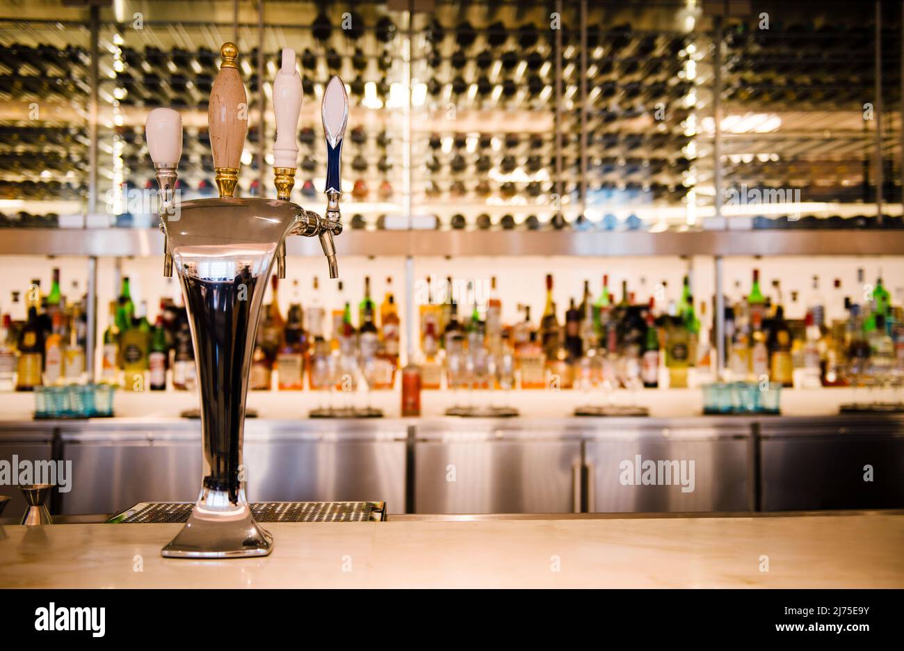 Modern bar setting Stock Photo - Alamy