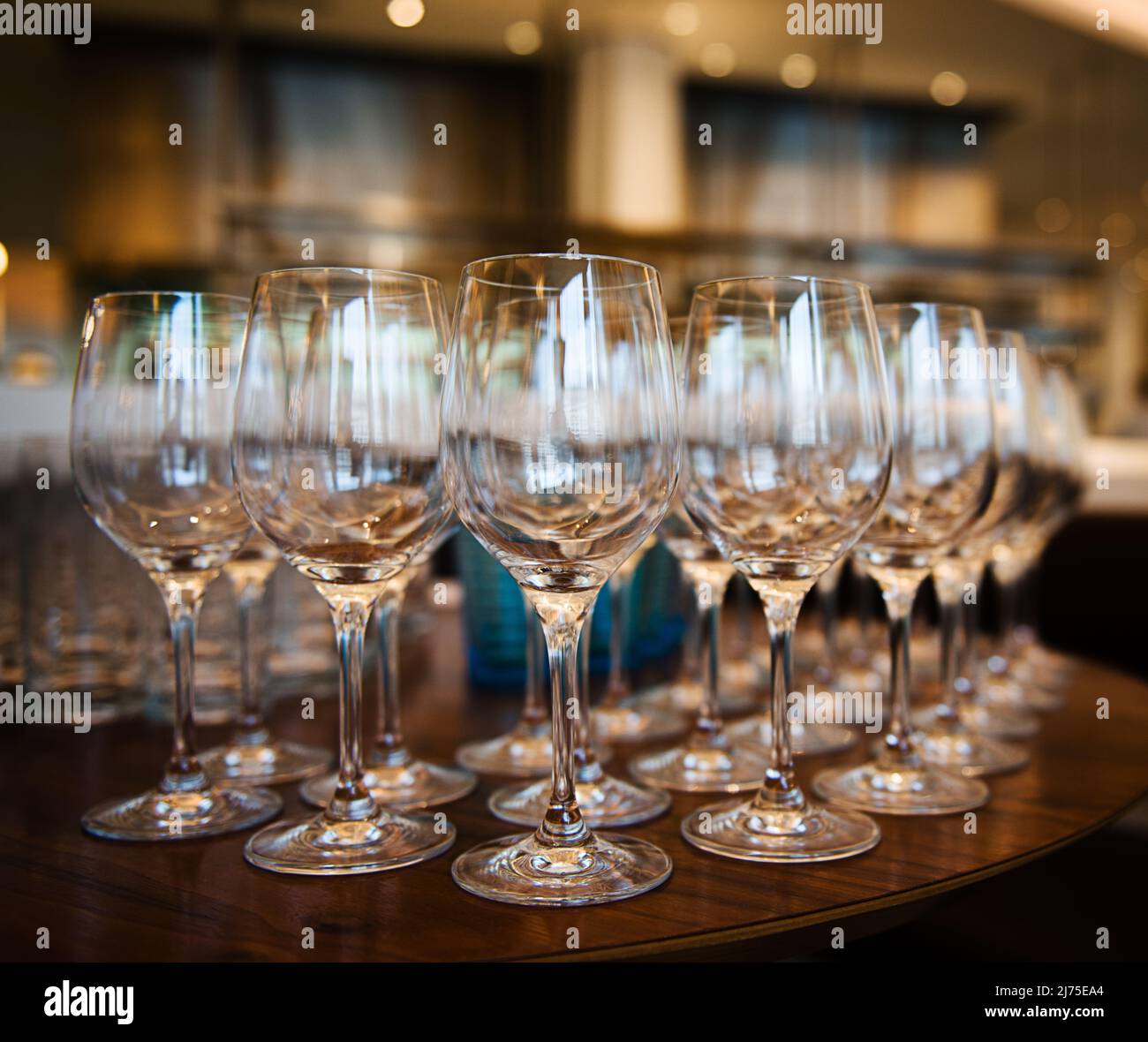 Empty wine Glasses Stock Photo - Alamy