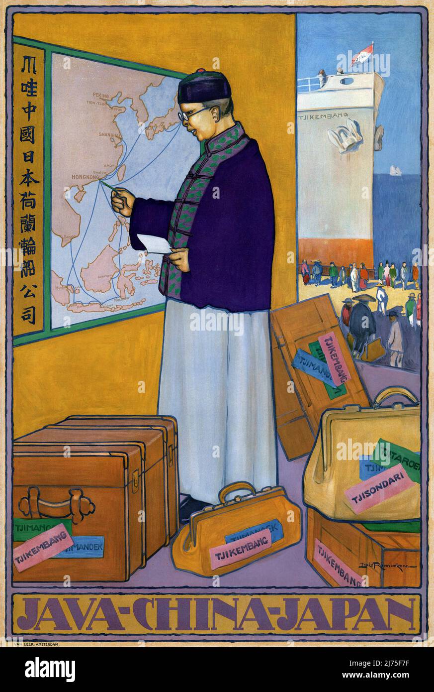 Java - China - Japan by Louis Raemaekers (1869-1956). Poster published ...