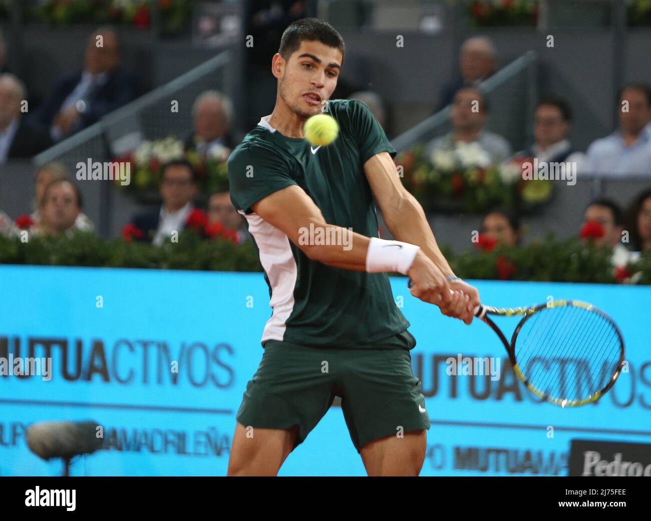 Carlos Alcaraz of Spain during the Mutua Madrid Open 2022 tennis ...