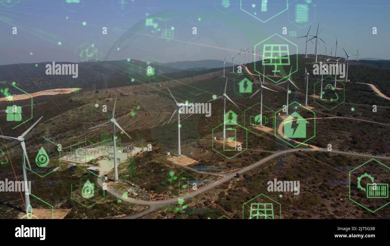 Sustainable society concept. Environmental technology. Sustainable ...