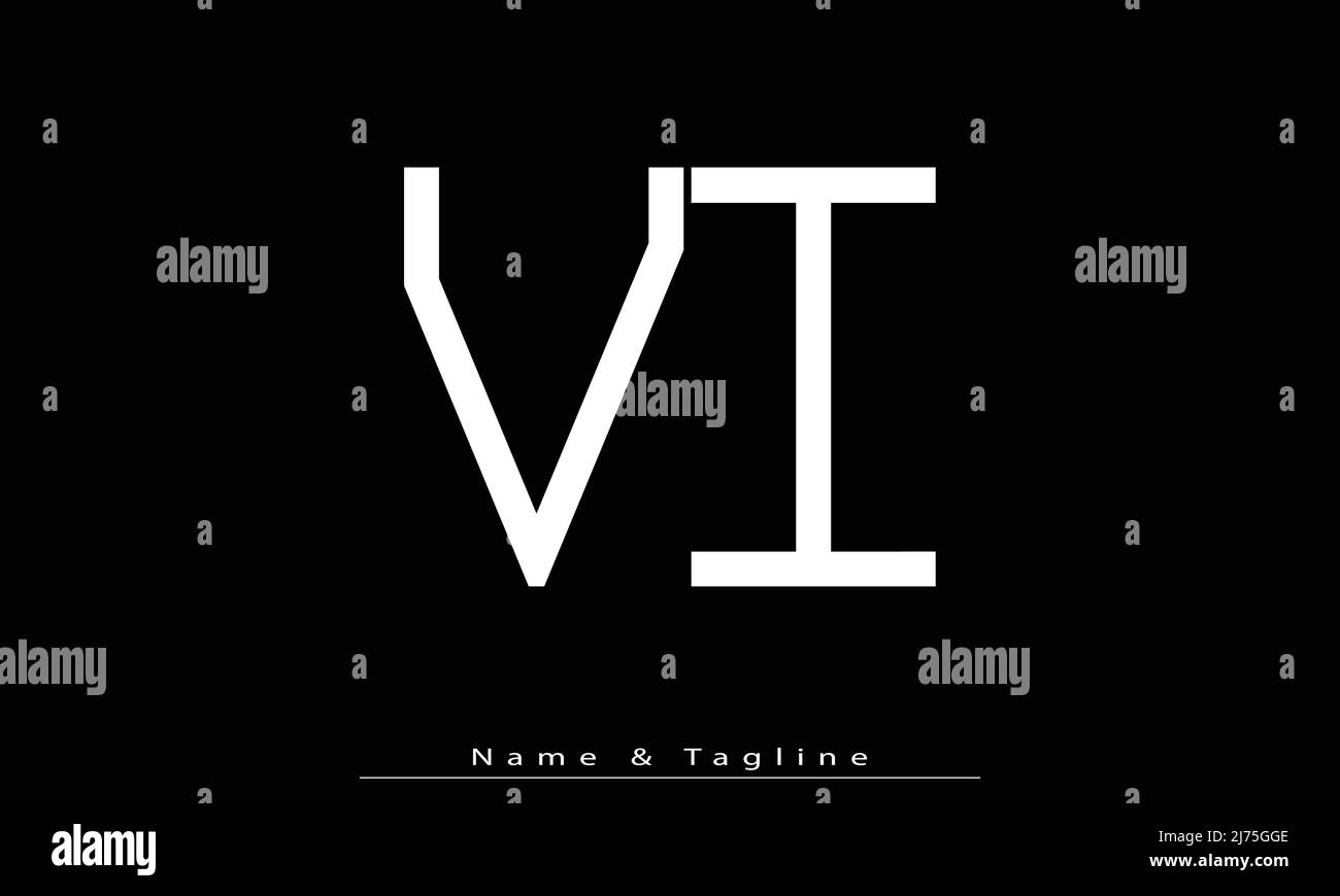 Alphabet letters Initials Monogram logo VI , IV Stock Vector Image ...
