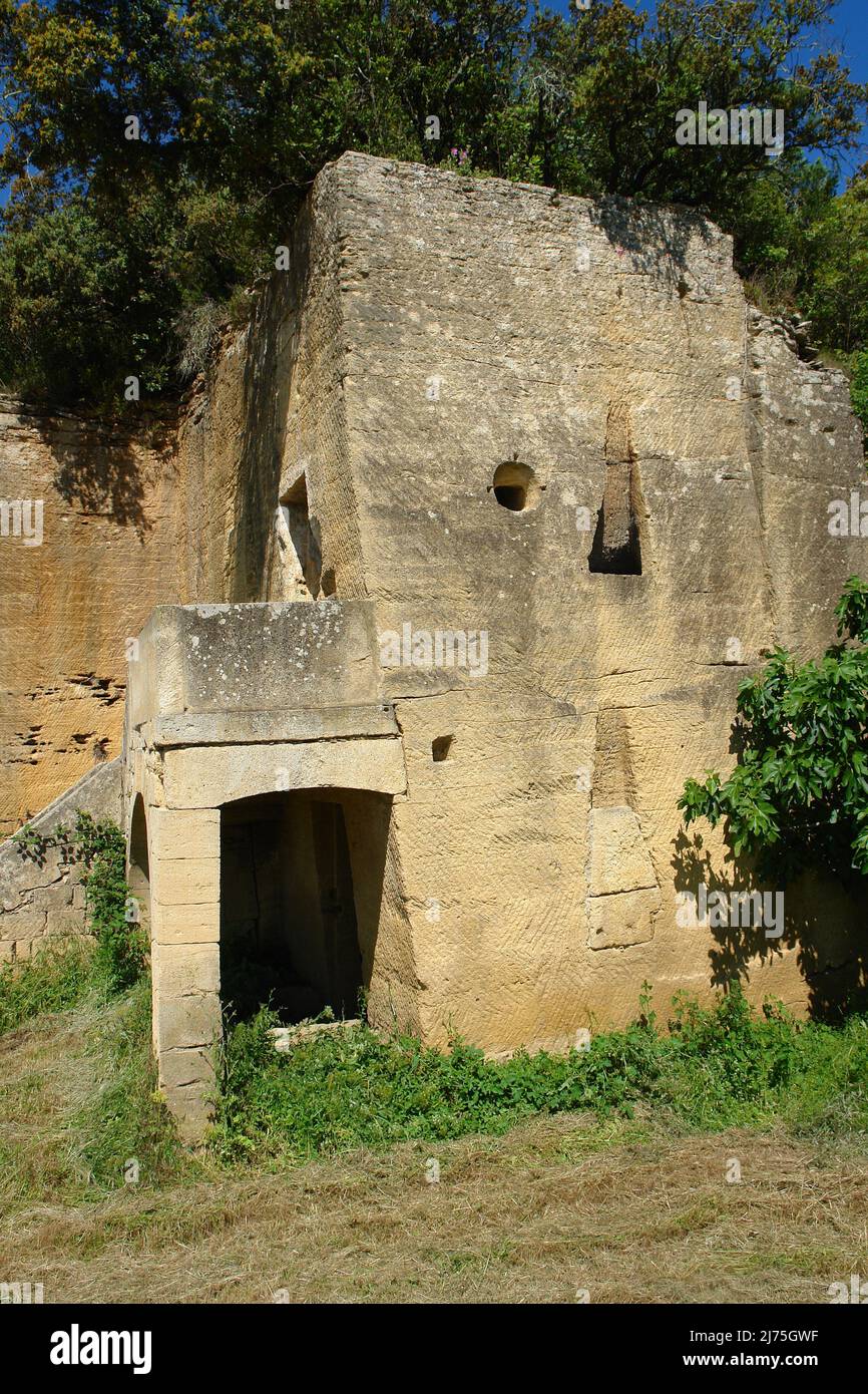 Roman stone extraction quarry for the construction of the Gard aqueduct ...