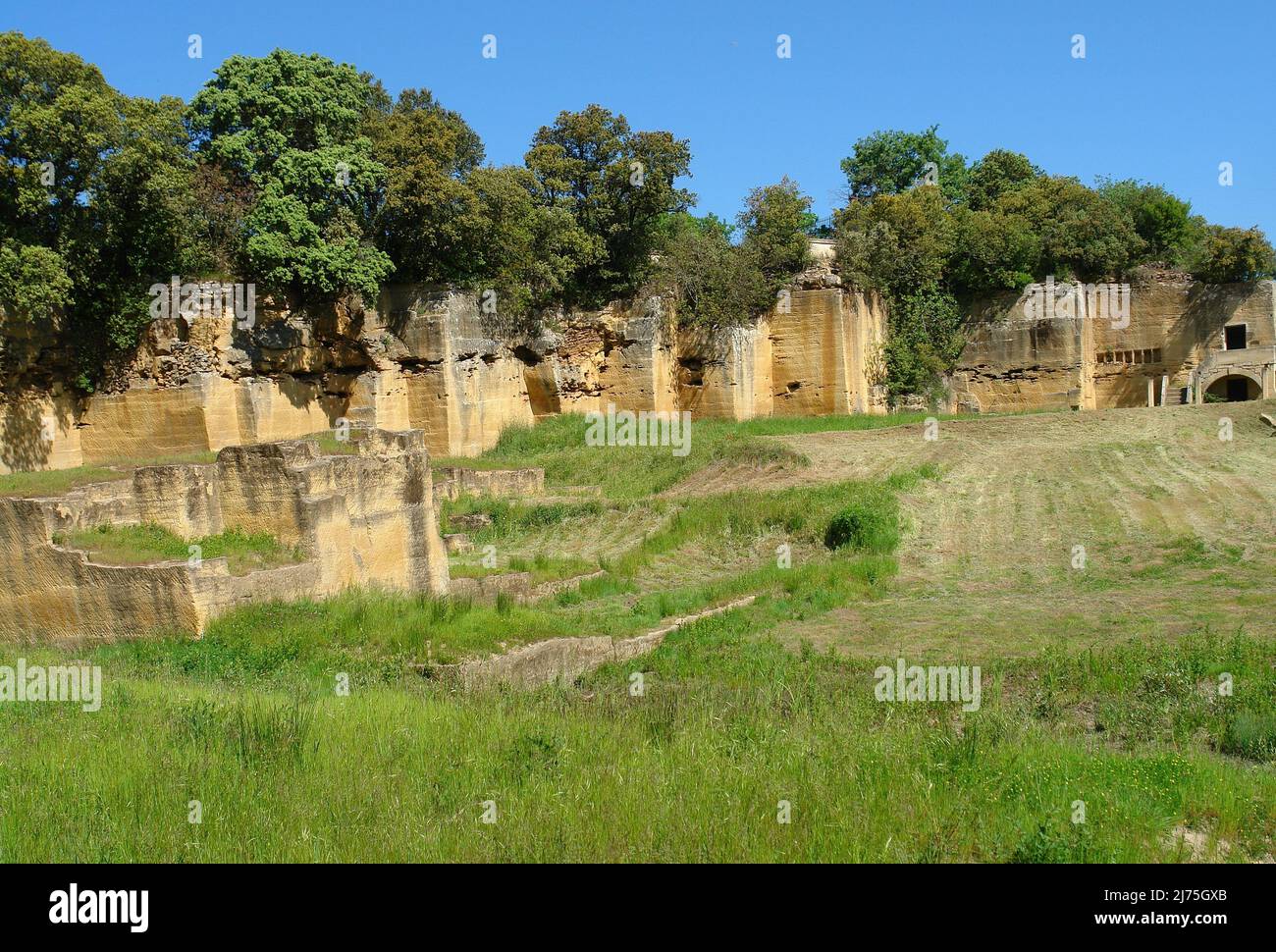 Roman stone extraction quarry for the construction of the Gard aqueduct ...