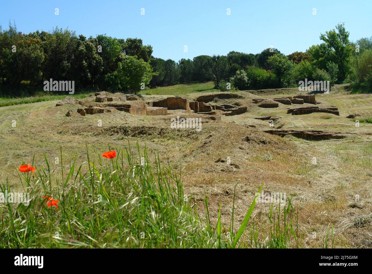 Roman stone extraction quarry for the construction of the Gard aqueduct ...
