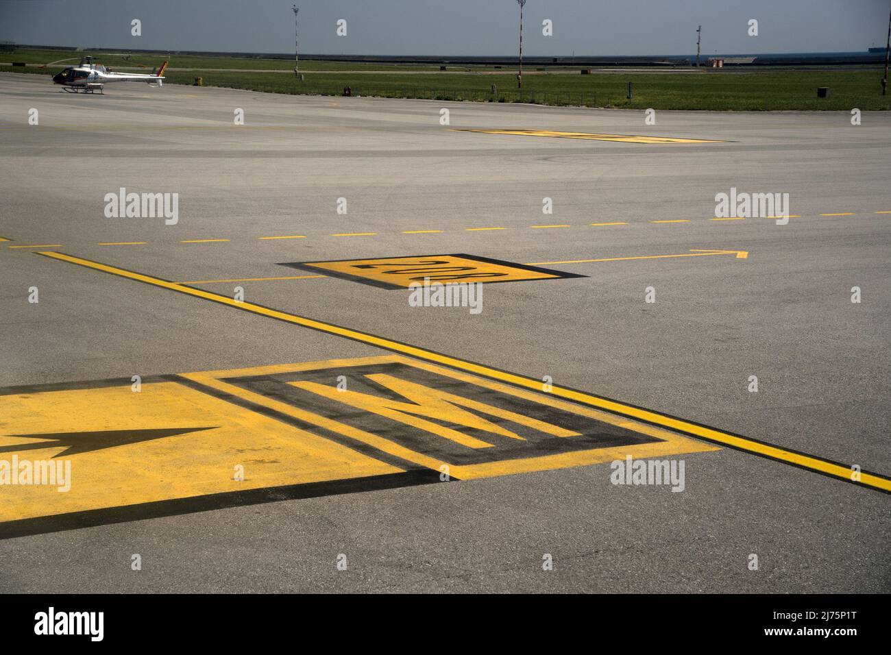 Genoa airport terminal runway view panorama Stock Photo - Alamy