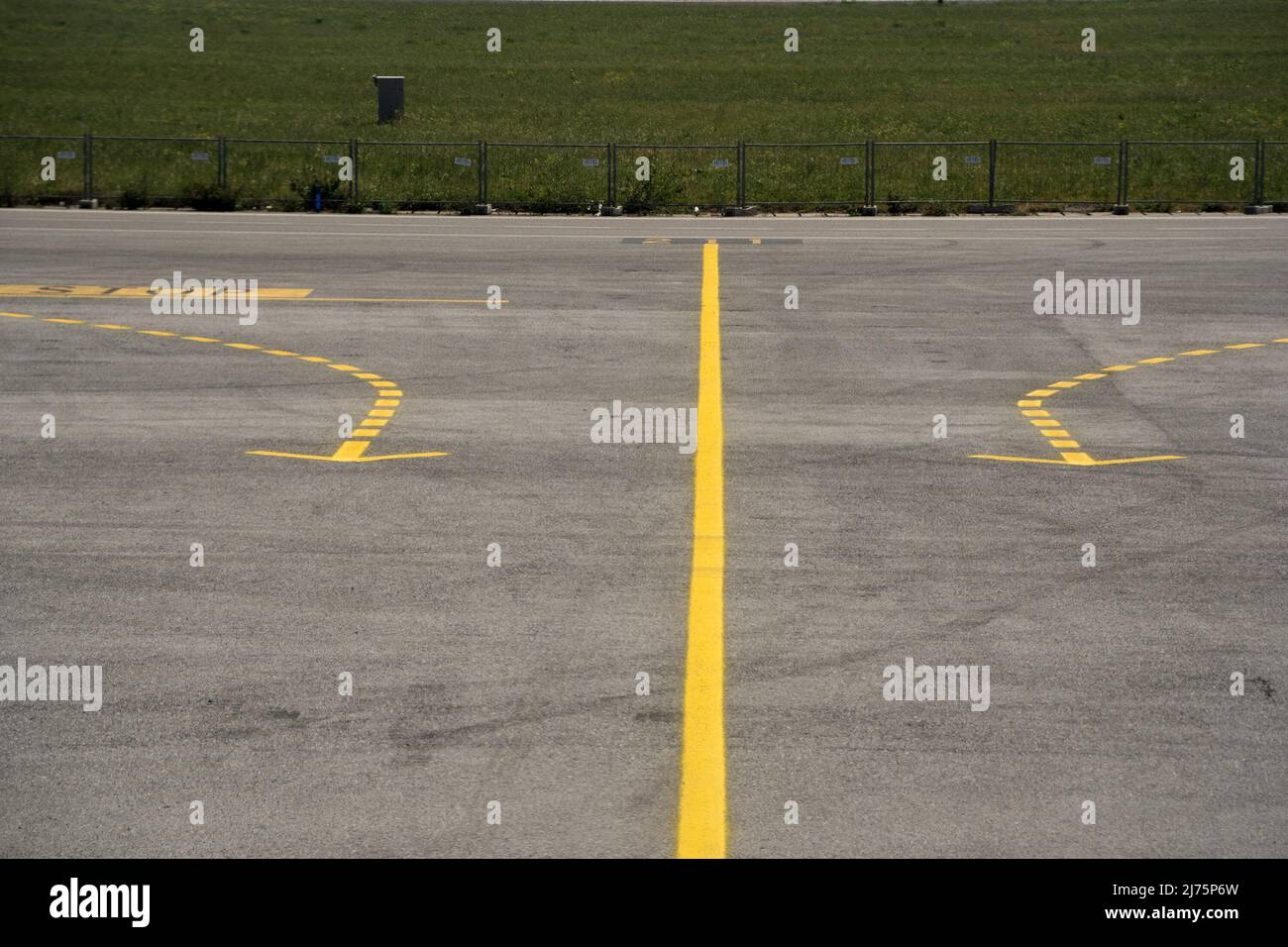 Genoa airport terminal runway view panorama Stock Photo - Alamy
