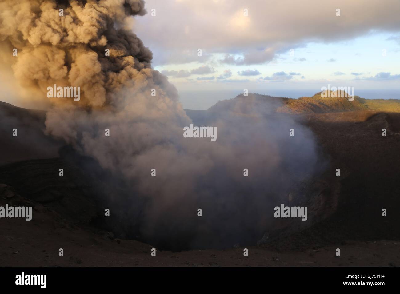 Vanuatu: Tanna island volcano Stock Photo - Alamy