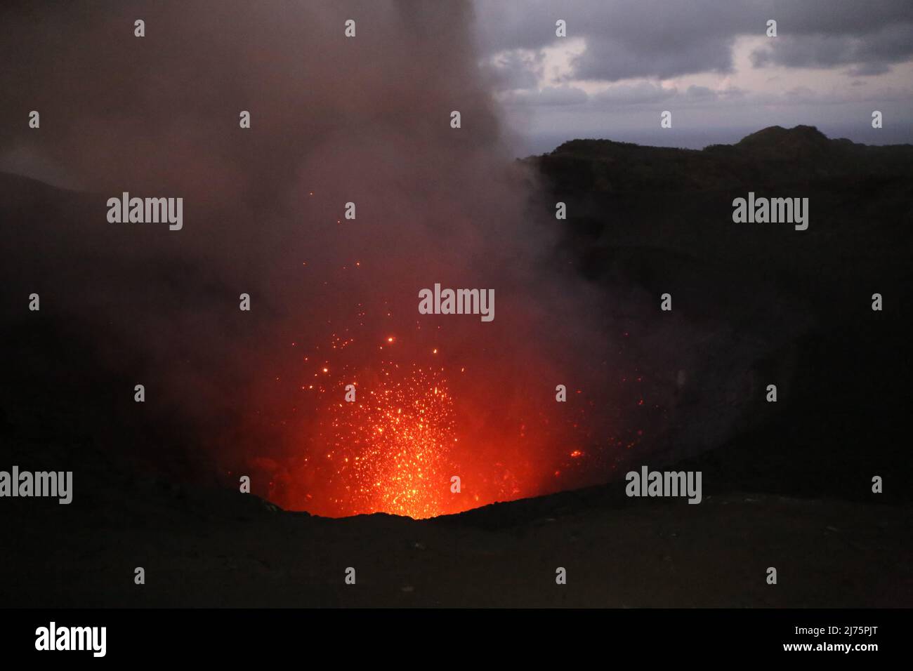 Vanuatu: Tanna island volcano Stock Photo - Alamy
