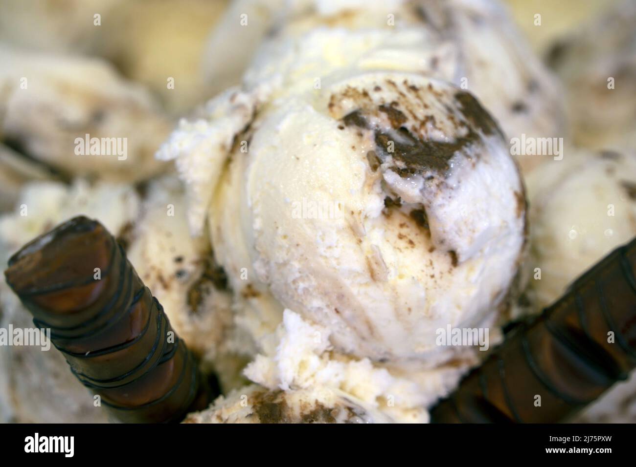 Italian ice cream gelato detail close up Stock Photo - Alamy
