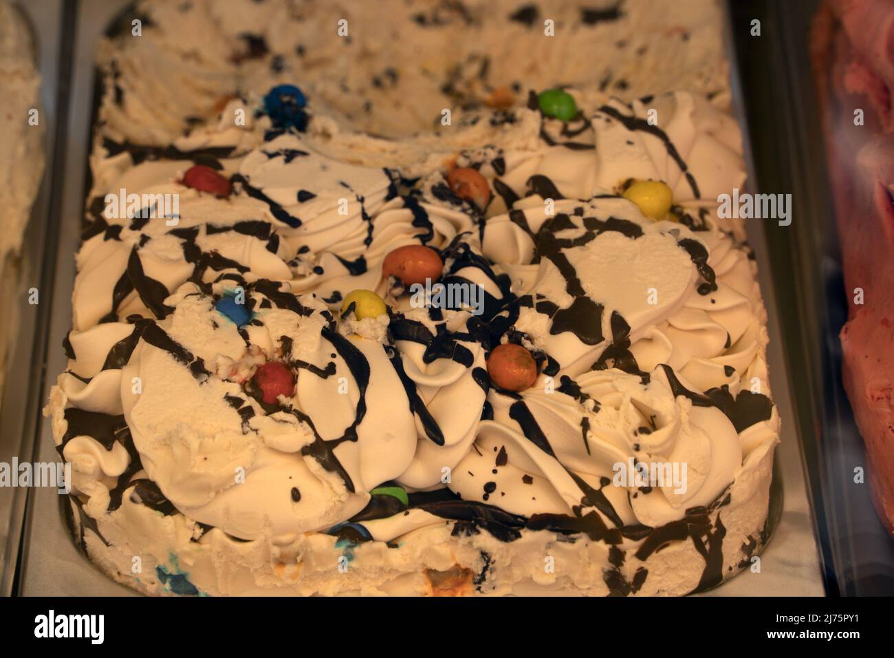 Italian ice cream gelato detail close up Stock Photo - Alamy