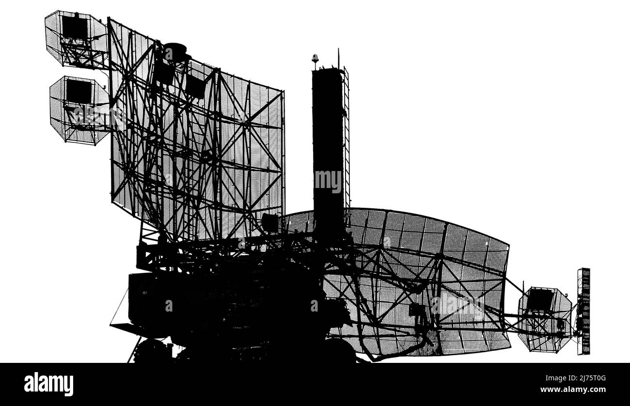 Antenna modern mobile military Black and White Stock Photos & Images ...