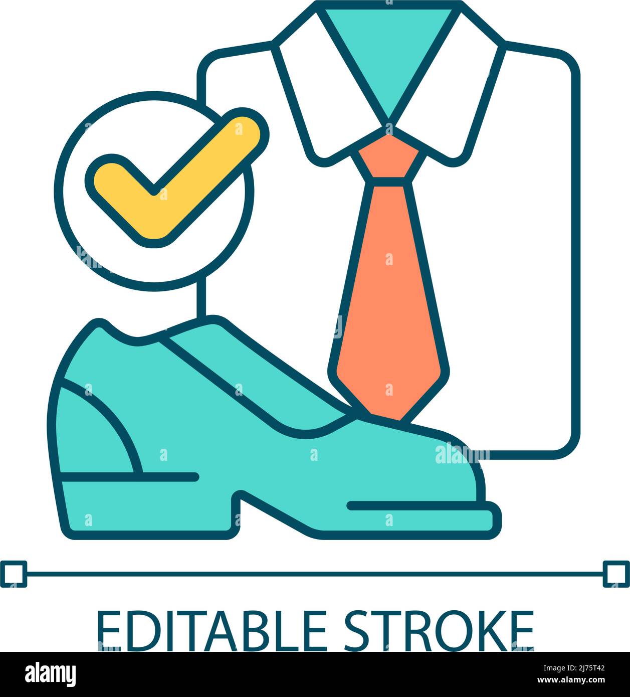 Correct dress code RGB color icon Stock Vector Image & Art - Alamy