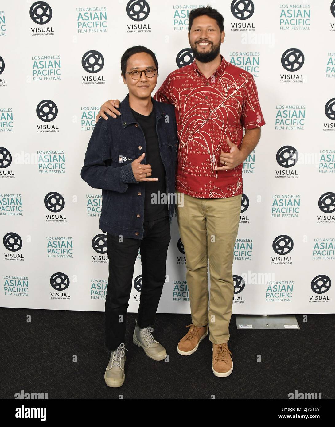 (L-R) Michael Tanji and Aina Paikai at the 38th Los Angeles Asian Pacific Film Festival ...