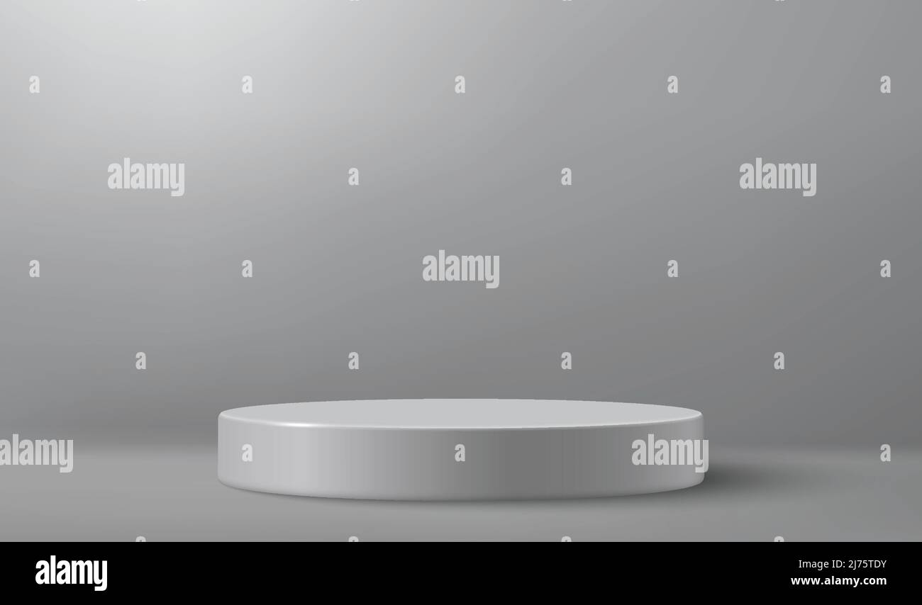 3d realistic podium or pedestal on empty studio background. Product ...