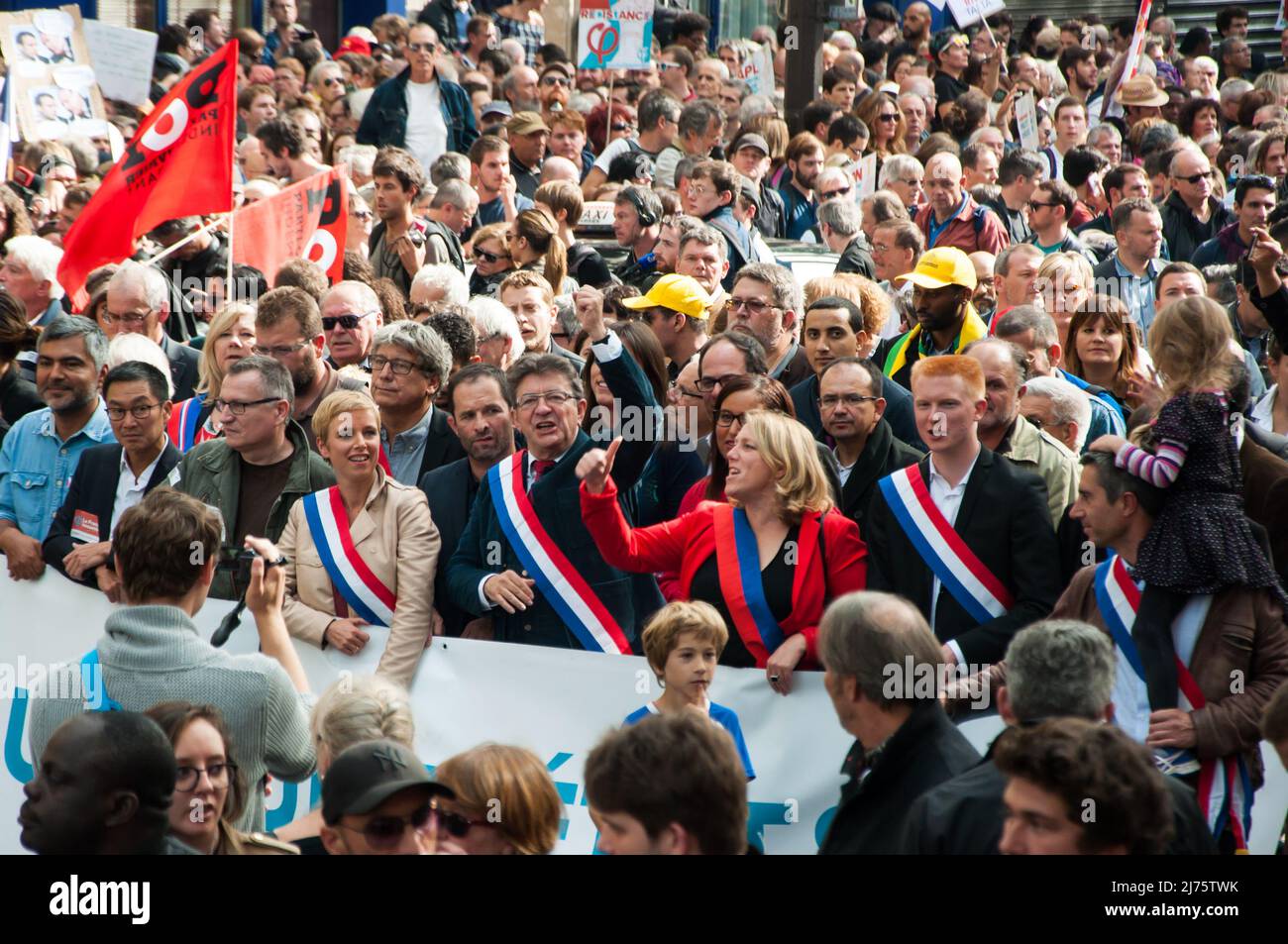 French left wing activists hi-res stock photography and images - Alamy