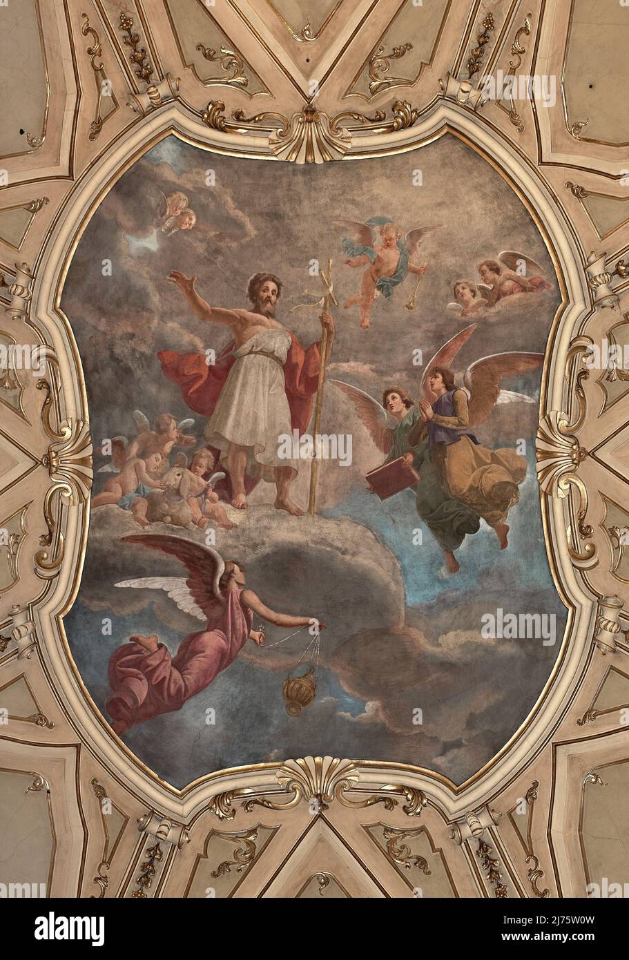 San Giovanni Battista in gloria - affresco - Luigi Galizzi - 1891 ...