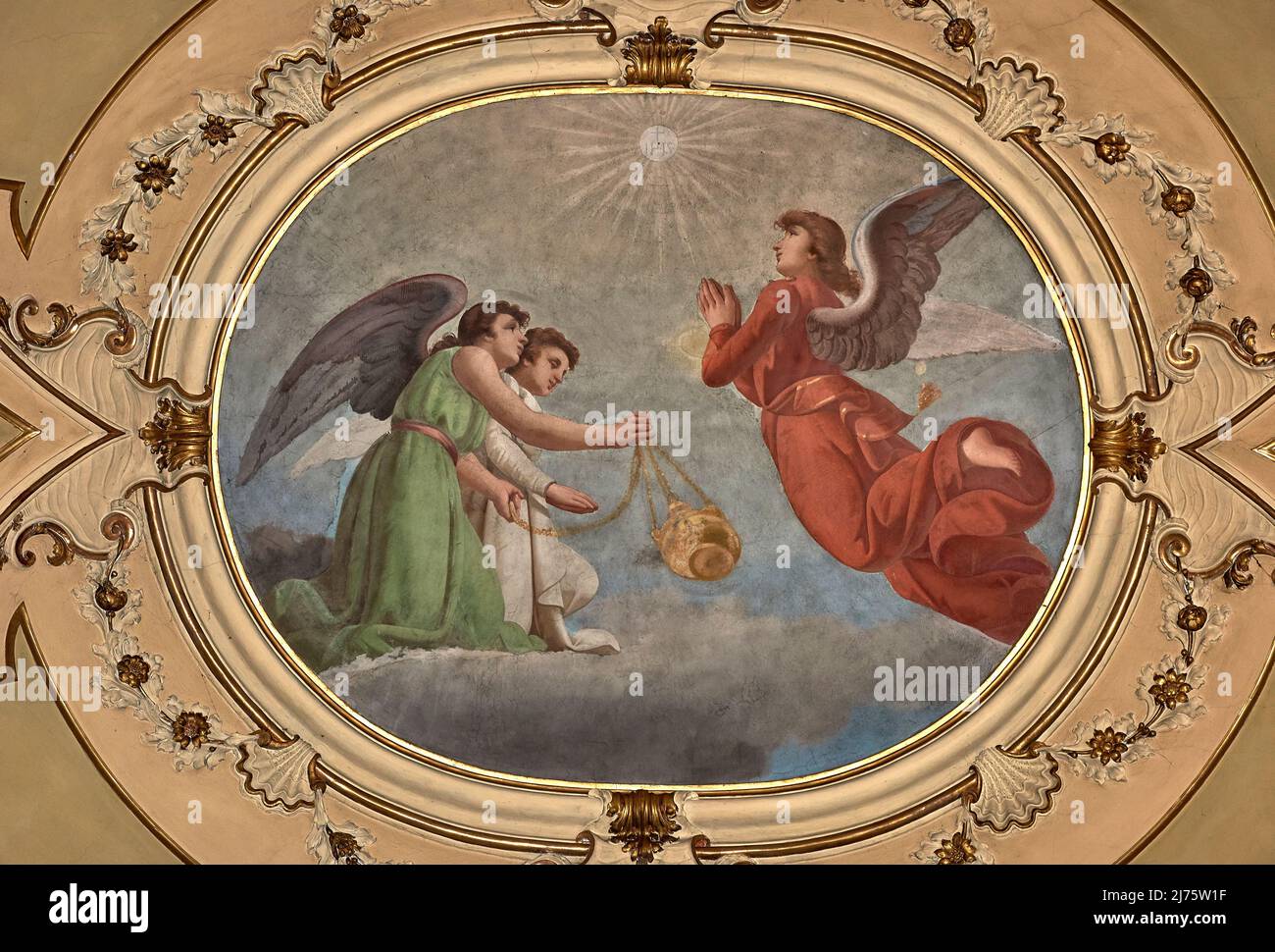 Angeli con turibolo - affresco - Luigi Galizzi - 1891 - Telgate (Bg ...