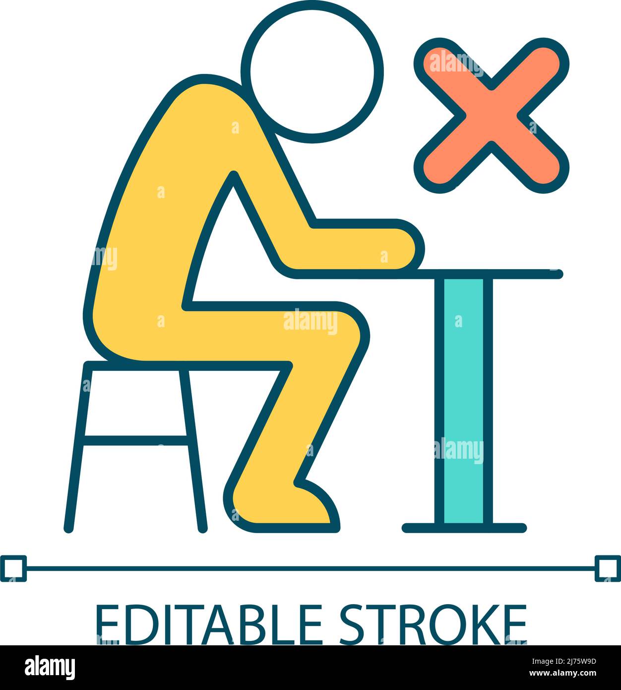 Incorrect posture concept Cut Out Stock Images & Pictures - Alamy