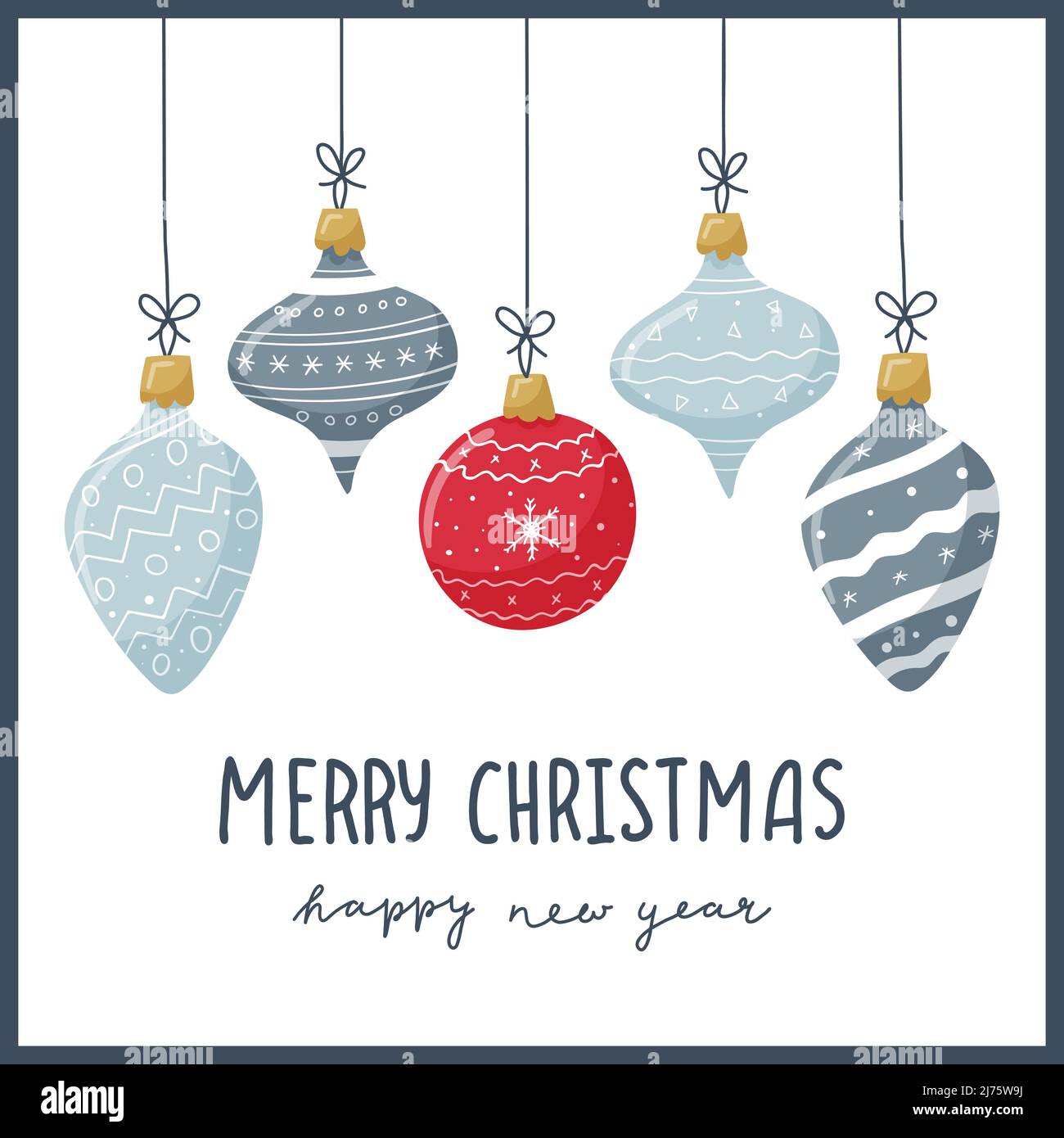 Merry christmas lettering ornaments Stock Vector Images - Alamy