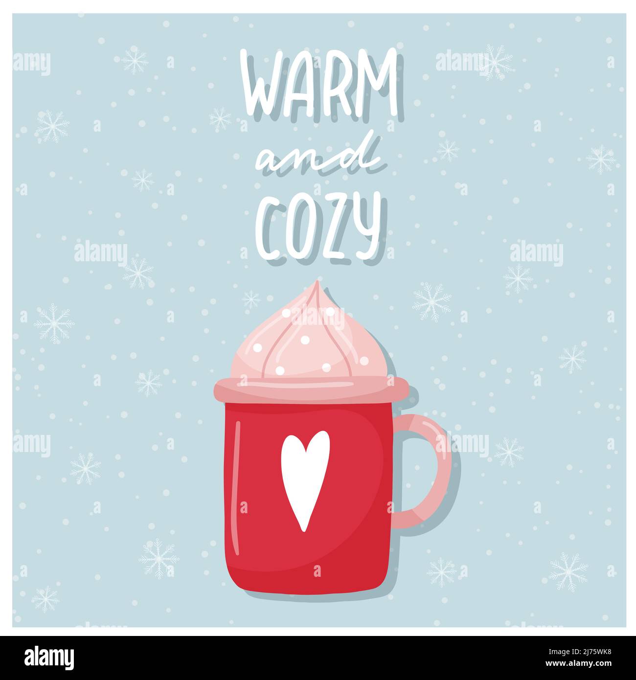 Christmas card red mug Cut Out Stock Images & Pictures - Alamy