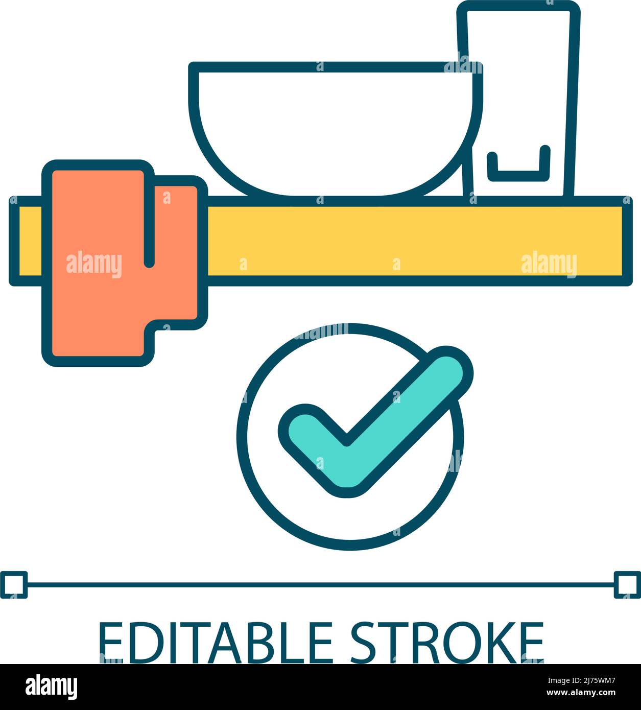 Correct table setting RGB color icon Stock Vector Image & Art - Alamy