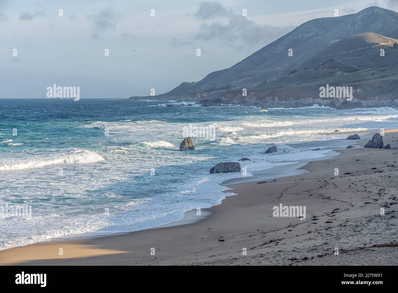 An April morning at Garrapata State Park, Monterey coast, California ...