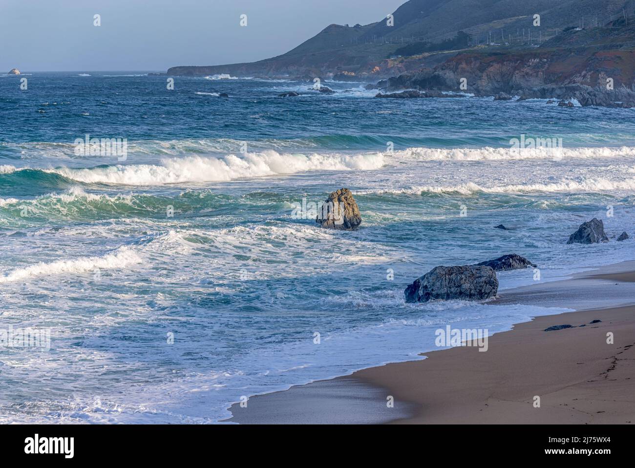 An April morning at Garrapata State Park, Monterey coast, California ...