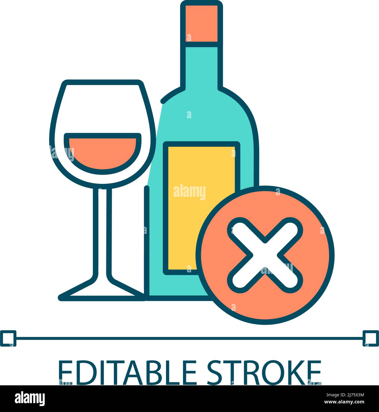 Prohibit alcohol Stock Vector Images - Alamy