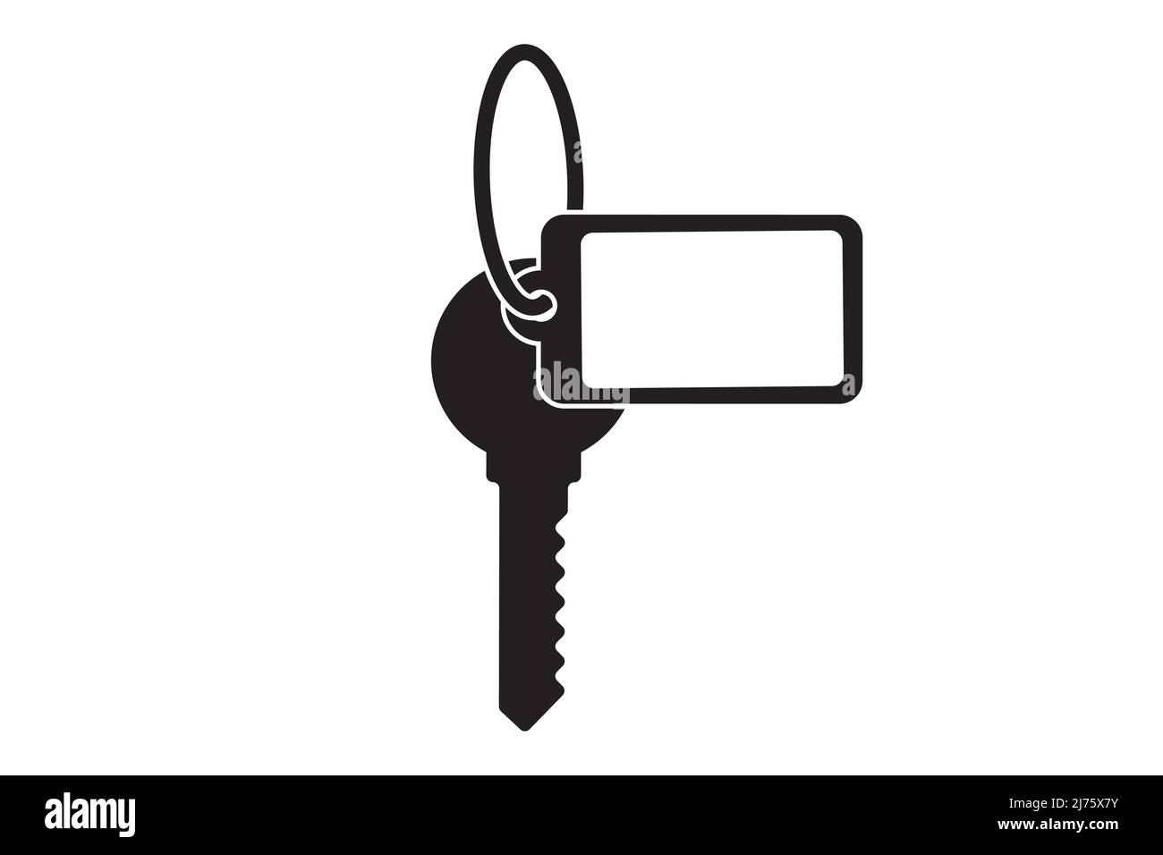 Key icon for lock and open door in house. Safety and security ...