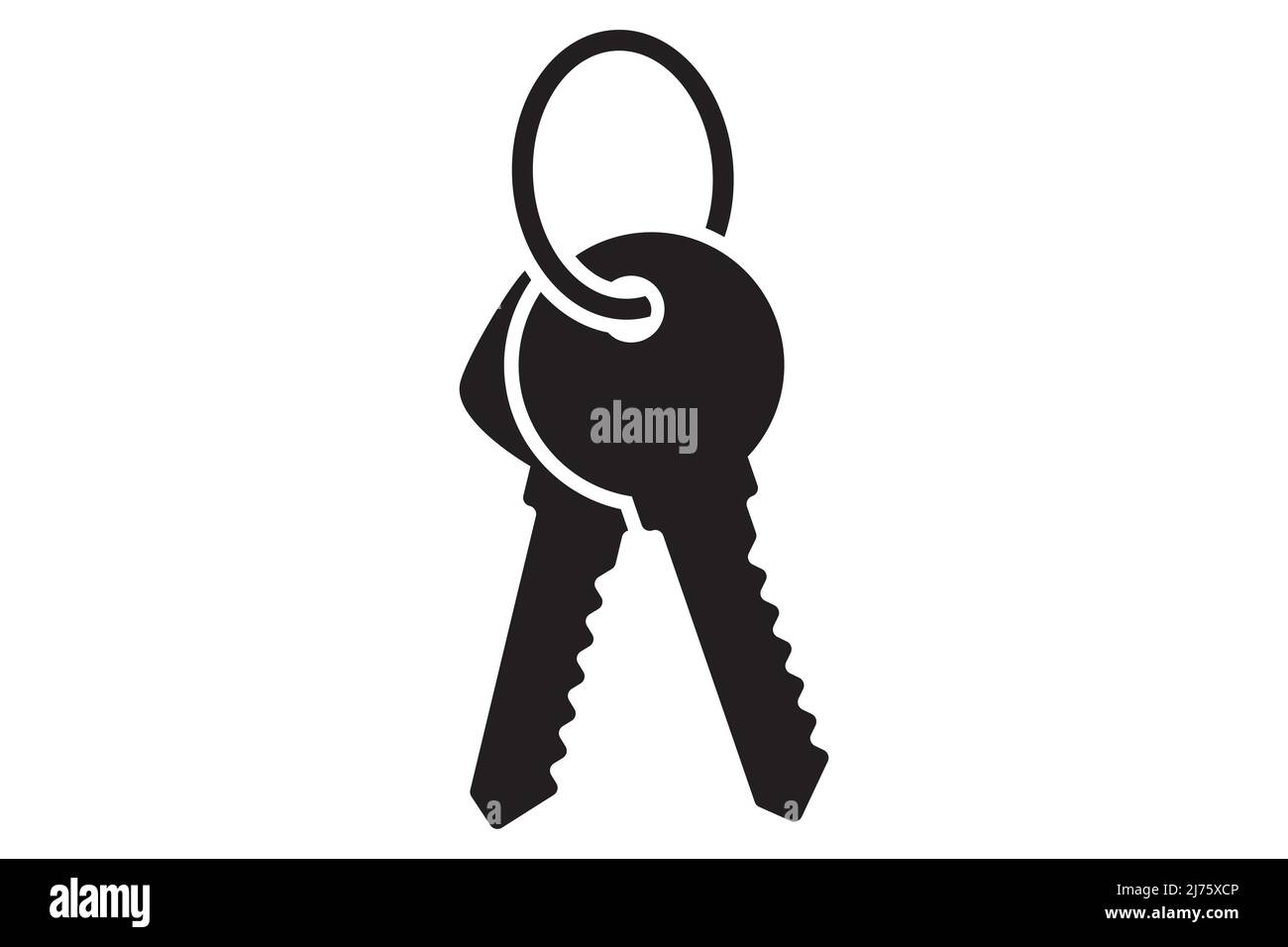 Key icon for lock and open door in house. Safety and security ...