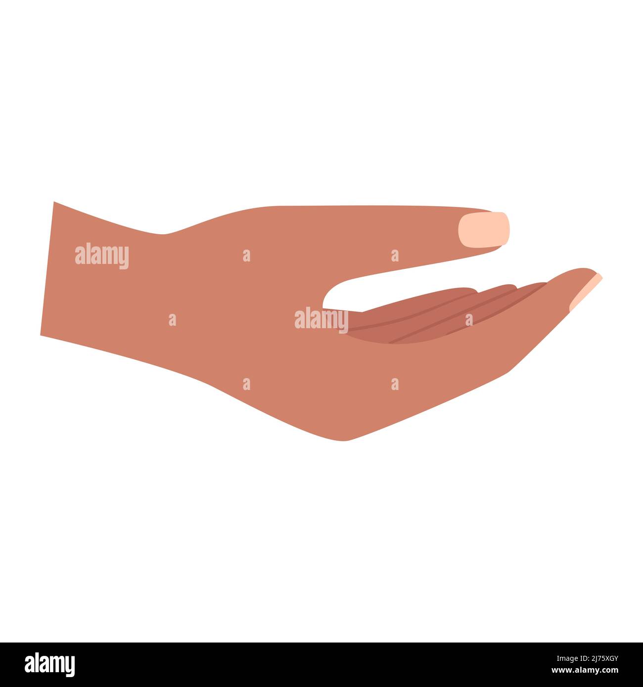 Giving giving hand isolated on white Stock Vector Images - Alamy
