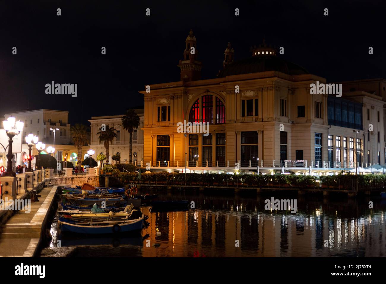 City of Bari Italy by night at the Italian east coast Stock Photo - Alamy
