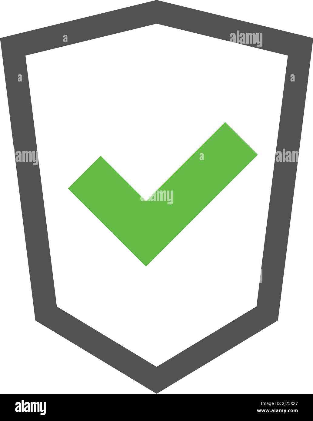 Shield icon with check mark. Certification badge. Editable vector Stock ...