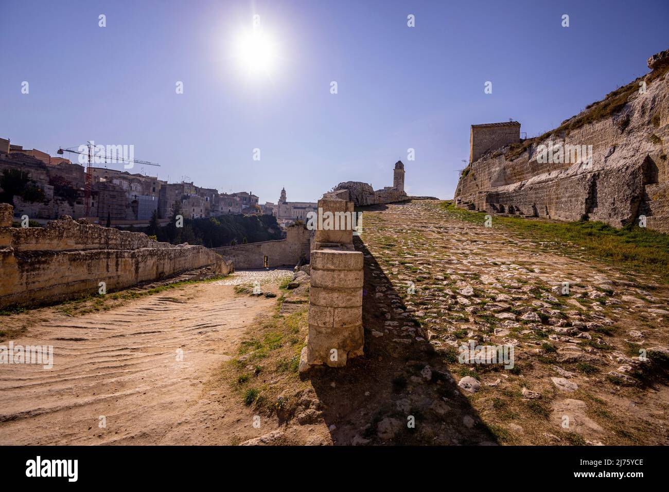 The historic village of Gravina in Puglia with its famous aqueduct ...
