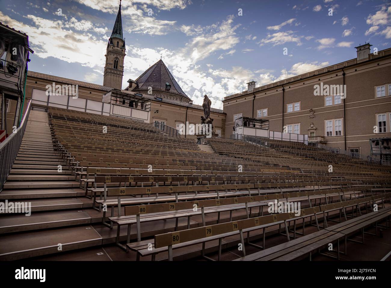Salzburg Music Festival in the Cathedral, Seating, Grandstand Stock ...