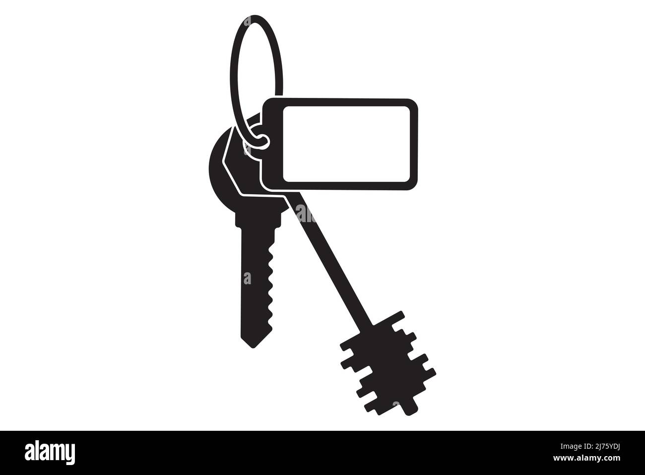 Key icon for lock and open door in house. Safety and security ...