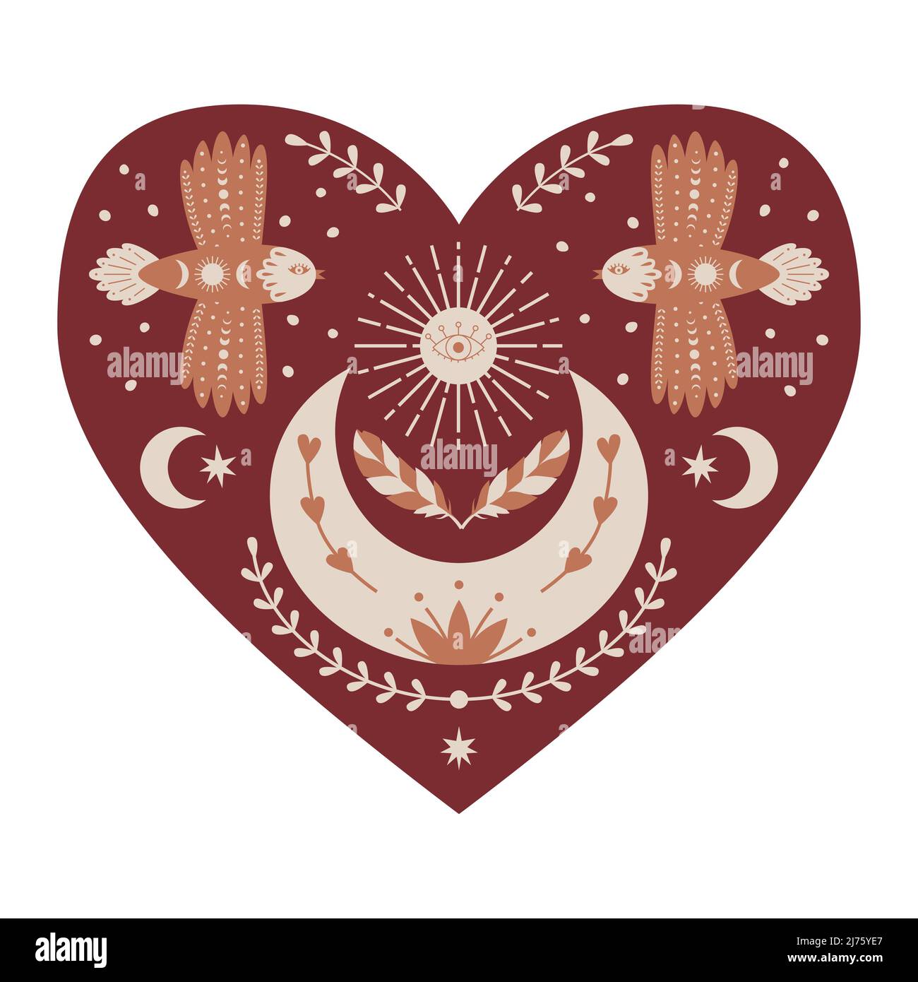 Folk heart Cut Out Stock Images & Pictures - Alamy