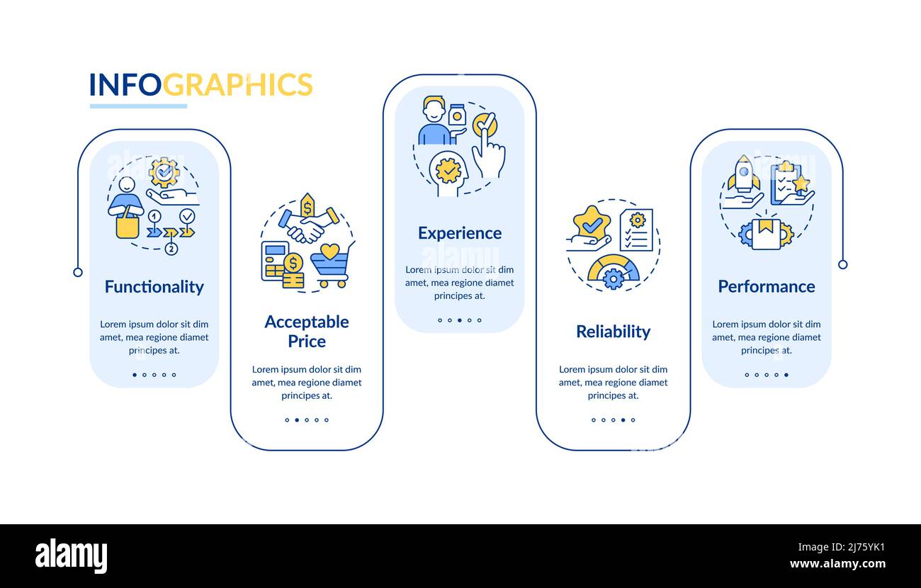 Product needs blue rectangle infographic template Stock Vector Image ...