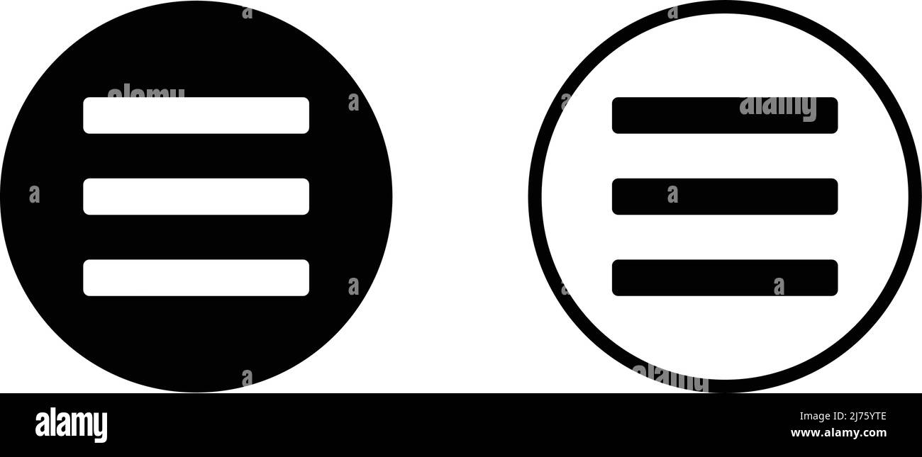 A set of hamburger menu icons. Editable vector Stock Vector Image & Art ...