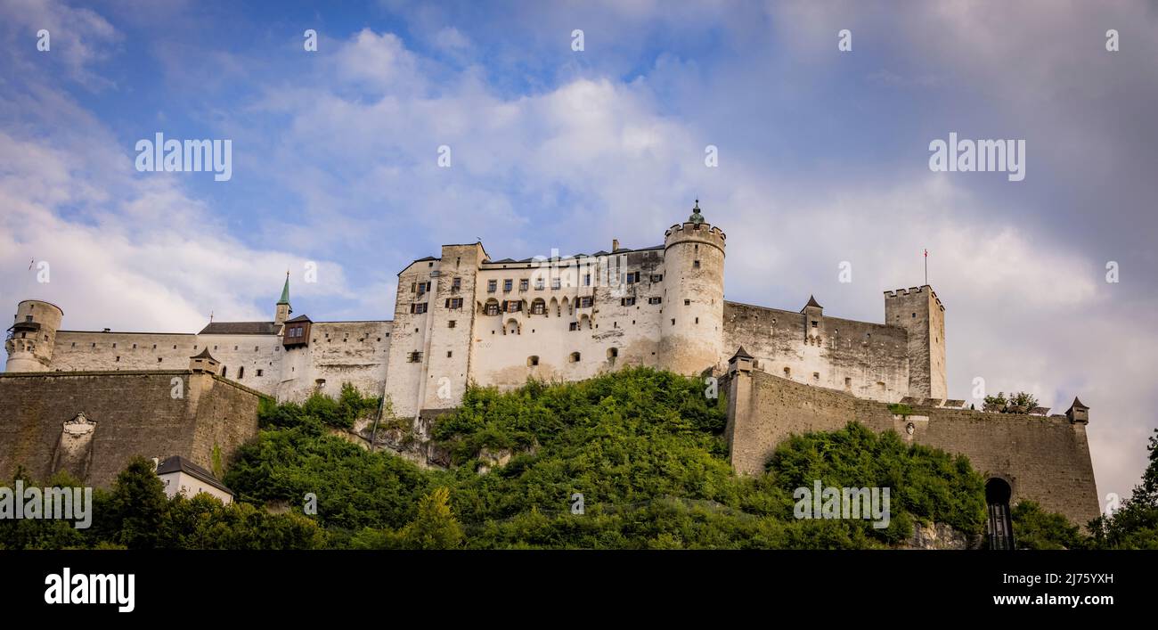 The fortress of Salzburg Austria called Hohensalzburg Stock Photo - Alamy