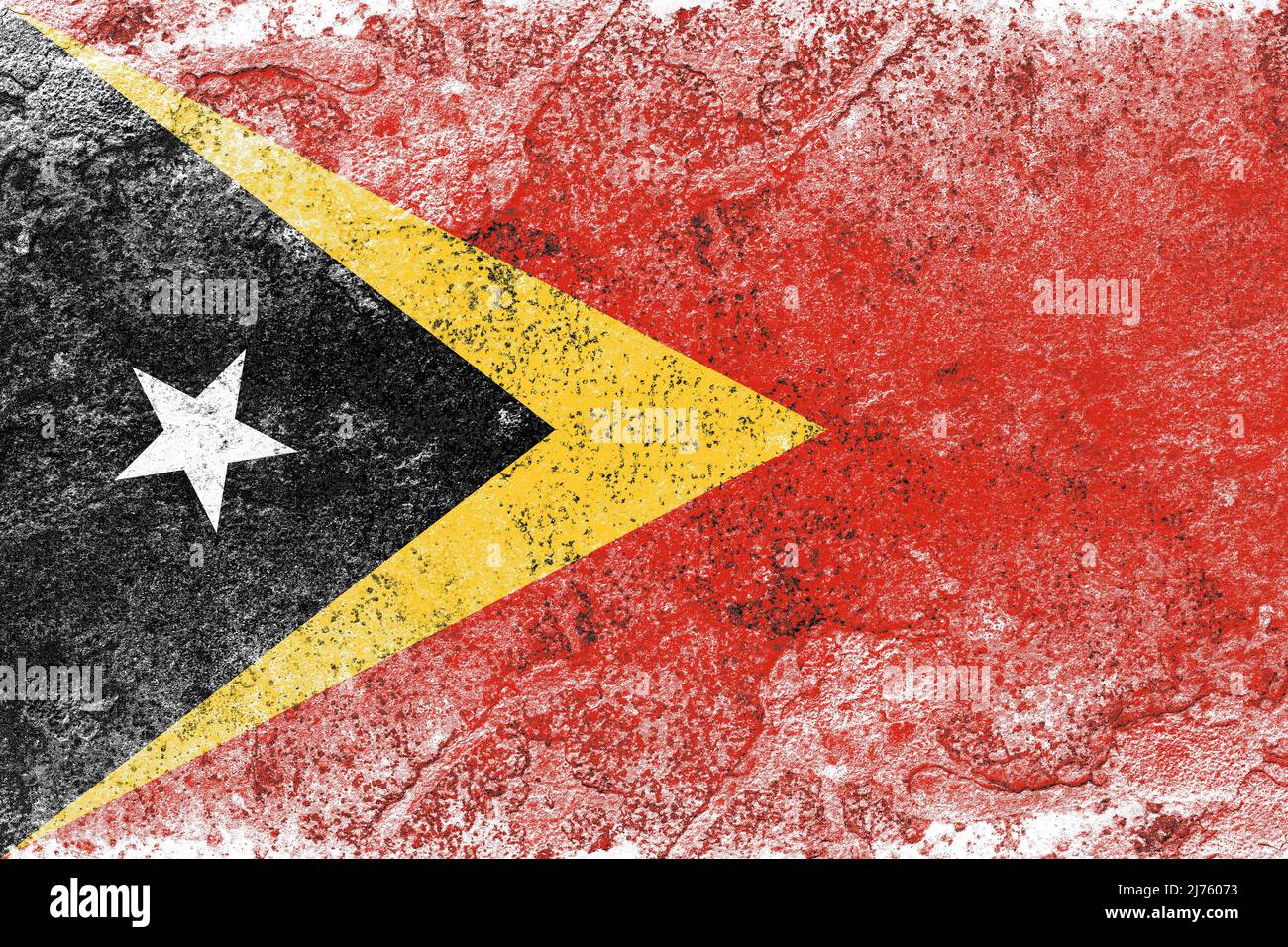 East timor flag painted on a distressed old iron sheet Stock Photo - Alamy