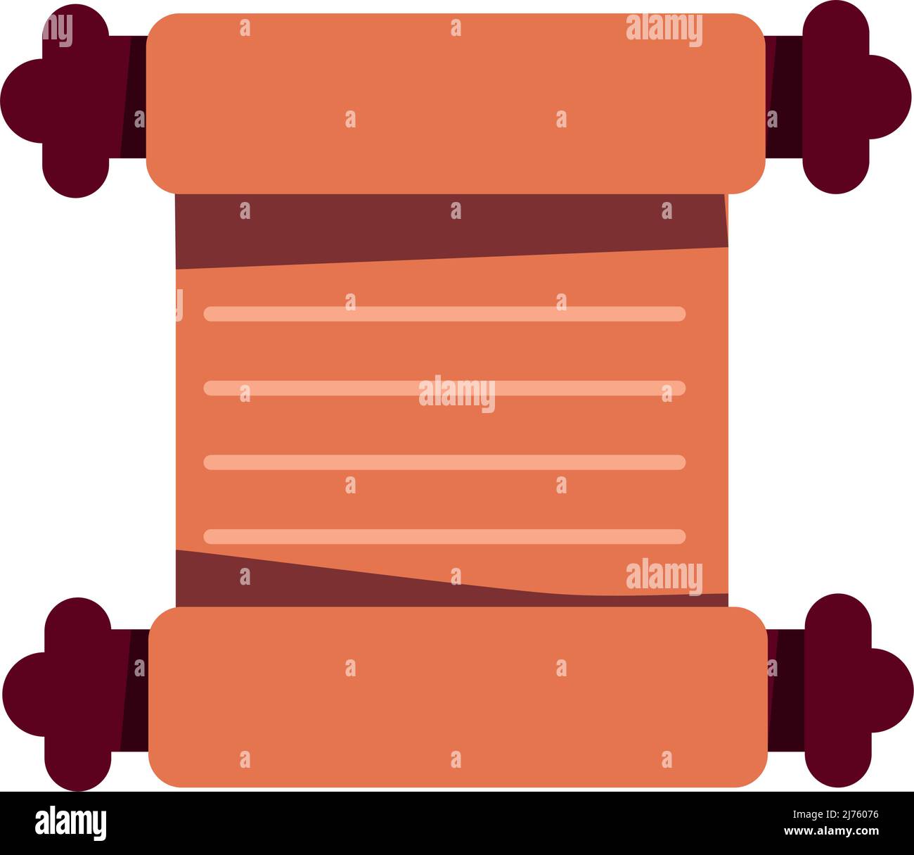 Ancient scroll semi flat color vector object Stock Vector Image & Art ...