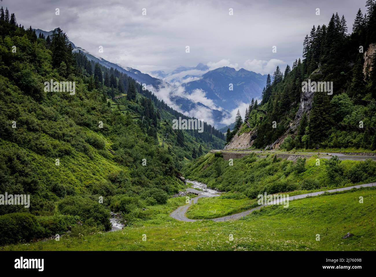 Amazing scenery and typical landscape in Austria, the Austrian Alps ...