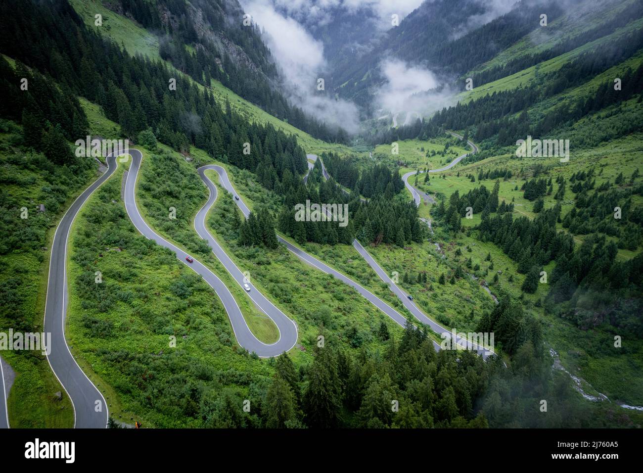 Silvretta high alpine road in austria montafon hi-res stock photography ...